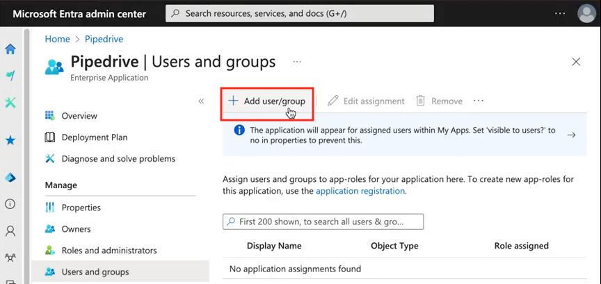 Using Pipedrive single sign-on with Microsoft Entra ID - Knowledge Base | Pipedrive
